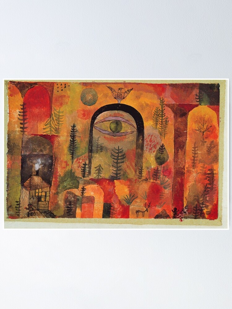 "Paul Klee, art exhibit print, Paul Klee print, museum exhibit poster ...