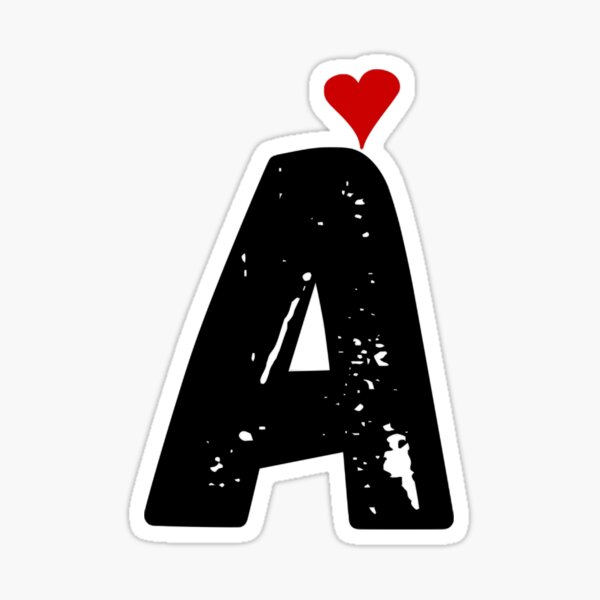 "letter A , A monogram, A cute monogram " Sticker for Sale by ...