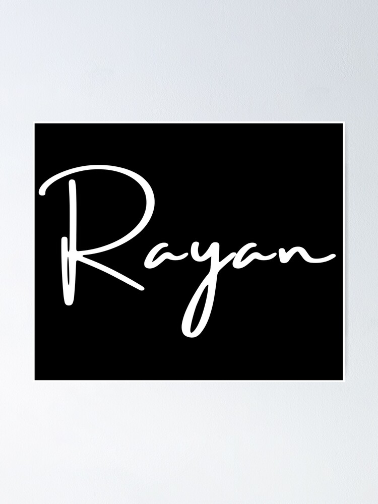 "Rayan black and white illustration" Poster by Coolclassy | Redbubble