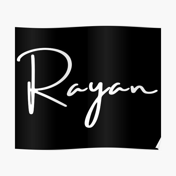 "Rayan black and white illustration" Poster by Coolclassy | Redbubble