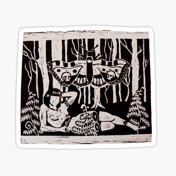 "Linocut design" Sticker by chalupka | Redbubble