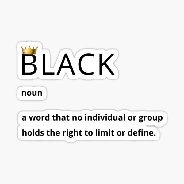 "Black Definition" Sticker for Sale by Balance- | Redbubble