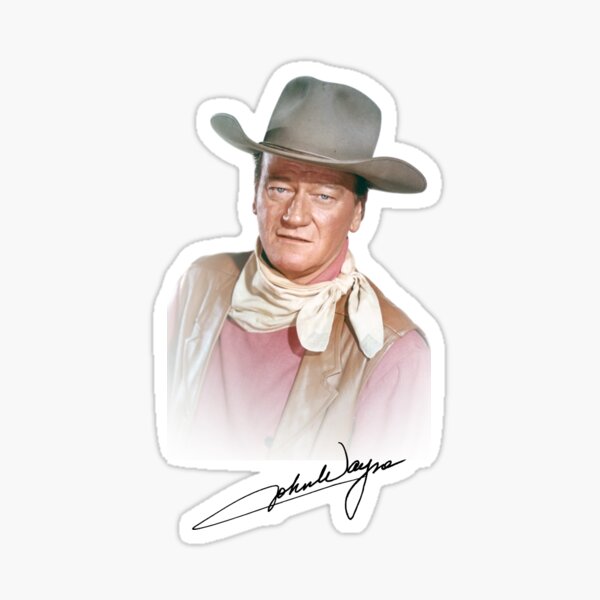 "John Wayne autograph" Sticker by MovieBuff2022 | Redbubble