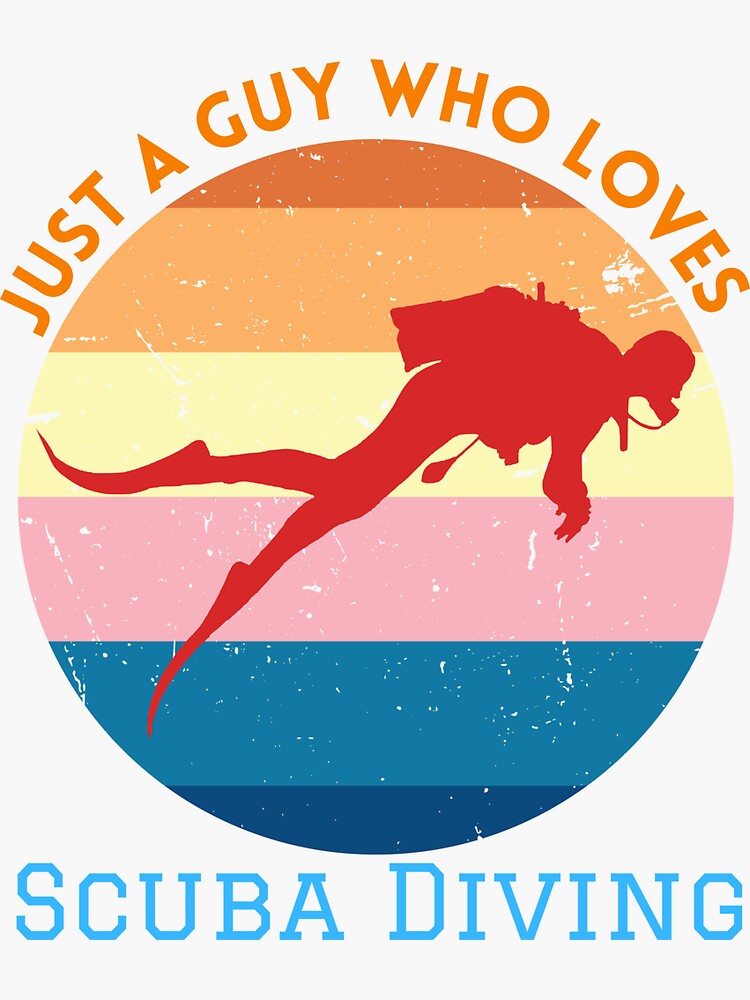 "Just a guy who loves scuba diving" Sticker for Sale by Moremon | Redbubble