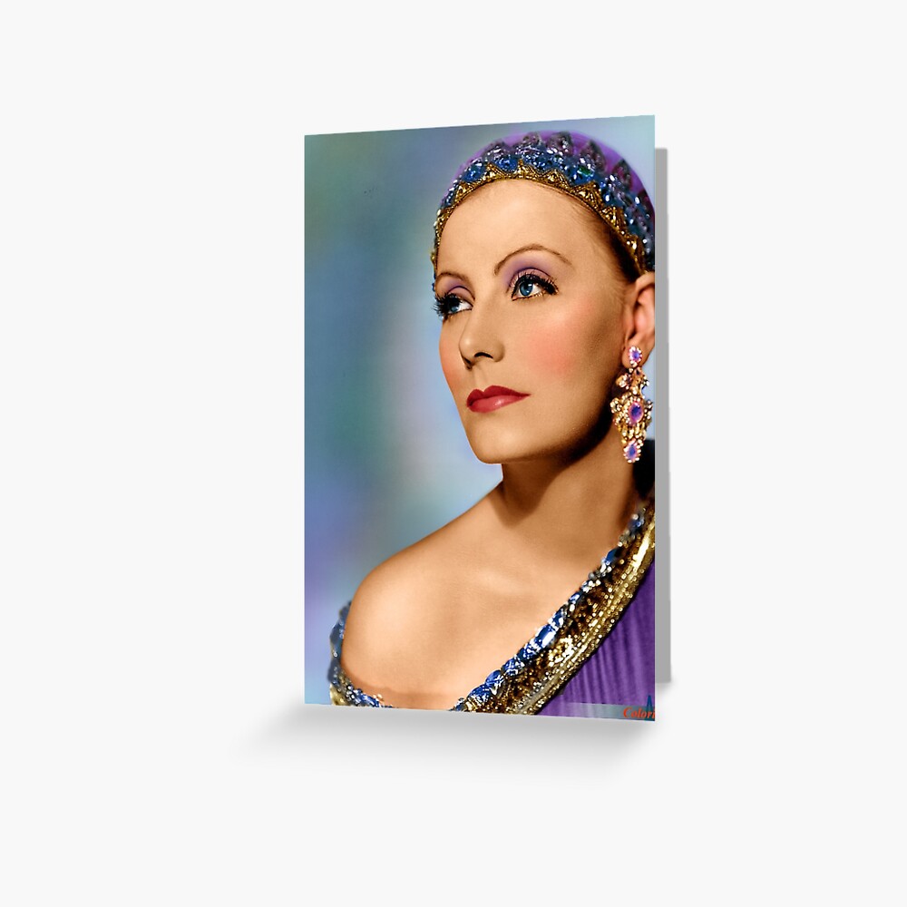 "Colorized Greta Garbo in her moive Mata Hari" Greeting Card by lexmil ...