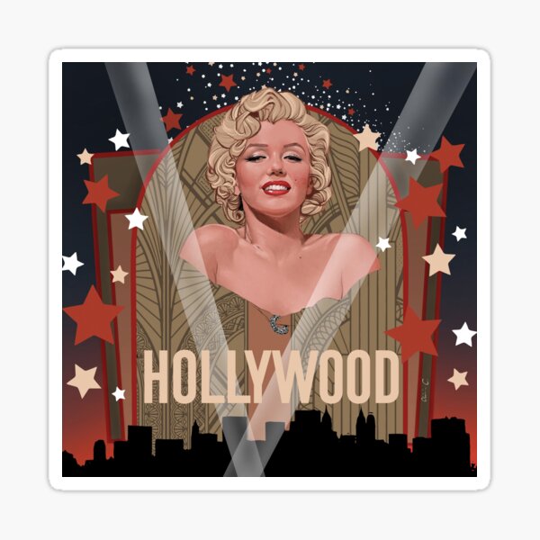 "Hollywood" Sticker for Sale by Olivier-C | Redbubble
