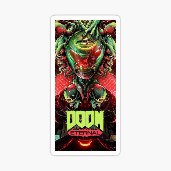 "Doom Eternal Doom Slayer Poster " Sticker for Sale by Alfi-Red | Redbubble