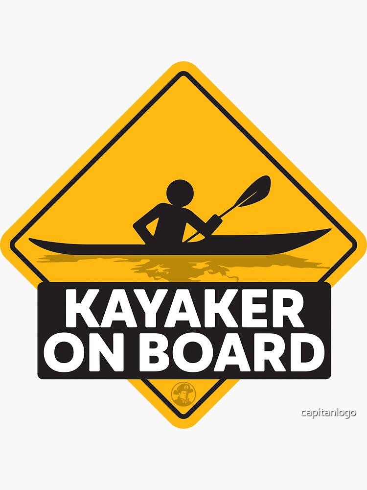 "Kayaker on Board" Sticker by capitanlogo | Redbubble