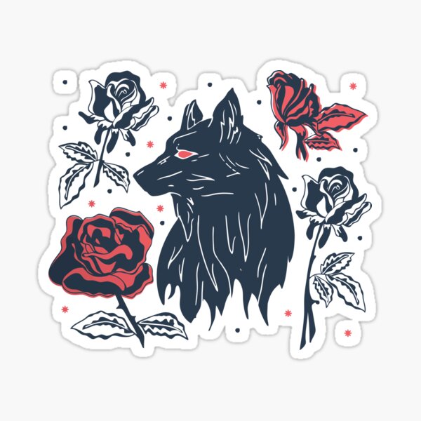 "black wolf" Sticker by zaher97 | Redbubble