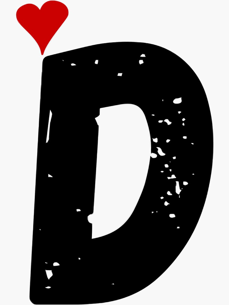 "letter D , D monogram, D cute monogram " Sticker for Sale by ...