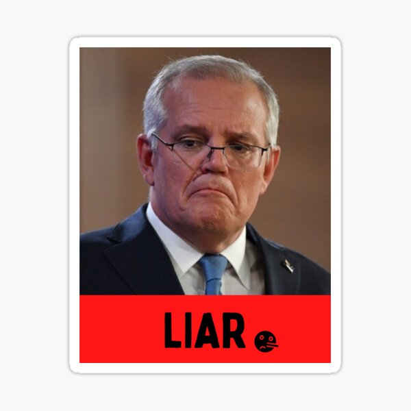 "scott morisson pm liar" Sticker for Sale by clothesloco | Redbubble