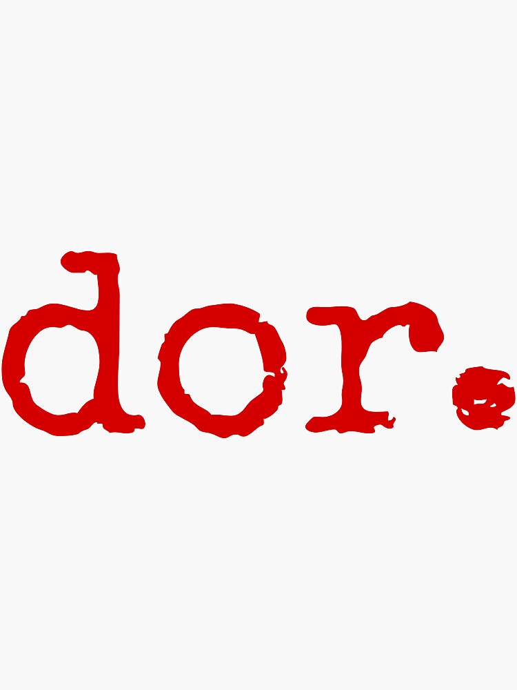"Dor." Sticker by dust-designs | Redbubble