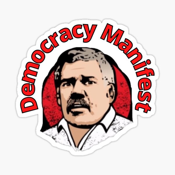 "Democracy Manifest" Sticker by sosali | Redbubble