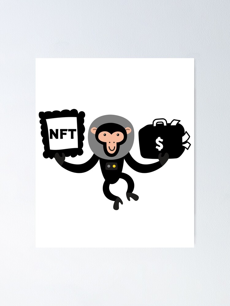 "Nft Monkey With Money" Poster for Sale by Light79 | Redbubble