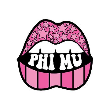 ""PHI MU" mouth digital drawing design" Pin for Sale by annarwilcox ...
