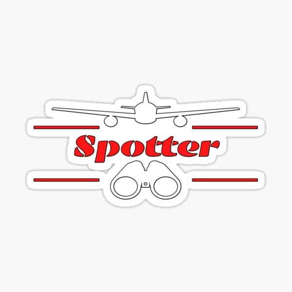 "Plane spotting enthusiast design in red colour" Sticker by AEROSPACE ...