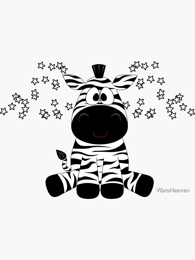 "Zebra and Stars" Sticker by VibroHeaven | Redbubble