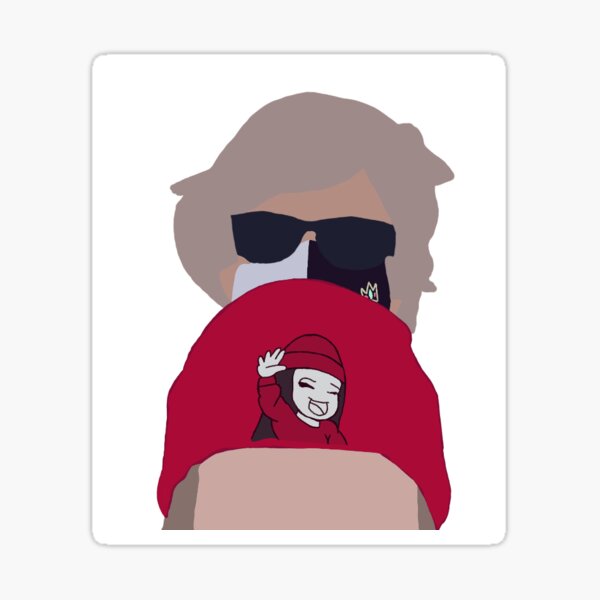 "Ranboo behind Aimsey photo/drawing/animation " Sticker for Sale by ...