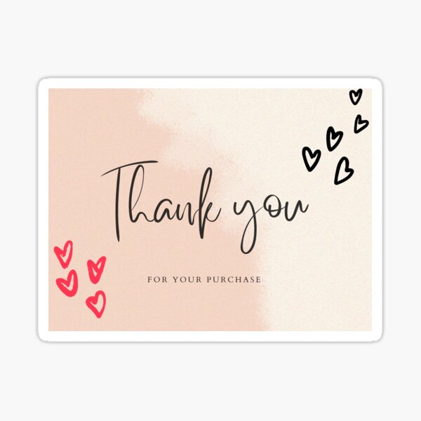 "Thank you note" Sticker by VictoriaDim | Redbubble