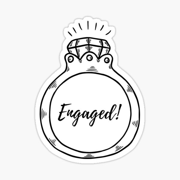 "Engaged Ring Design" Sticker for Sale by indepthdesigns | Redbubble