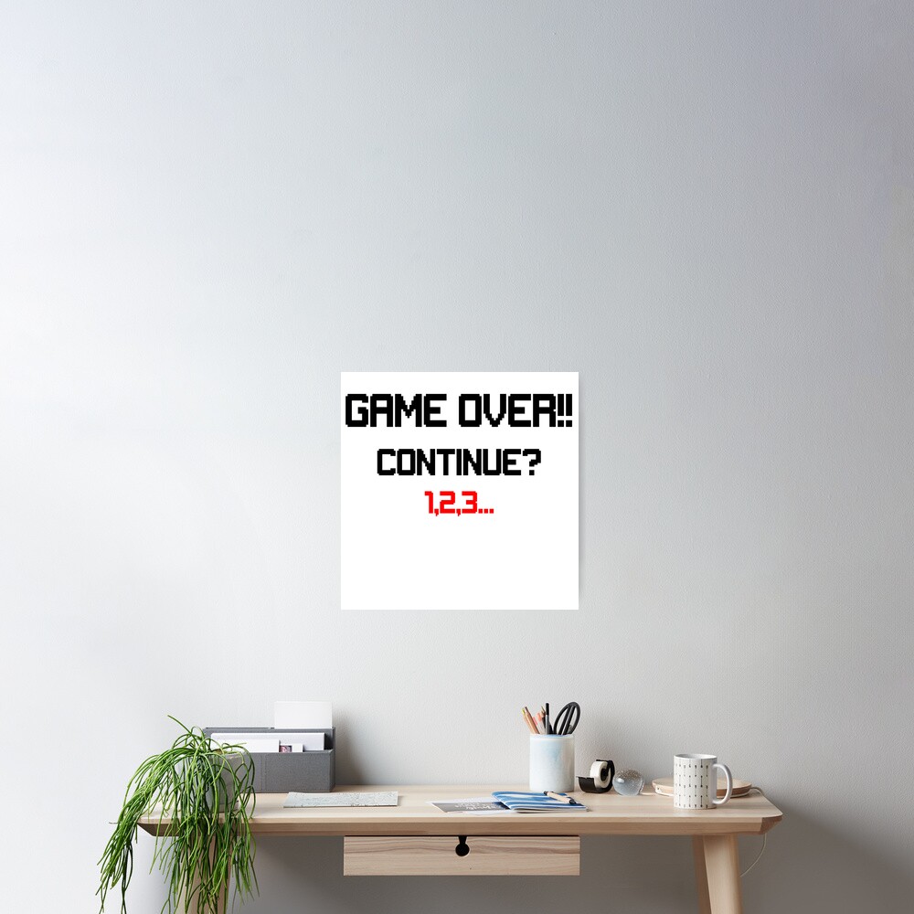 "Game Over!!" Poster for Sale by SirineOrihara | Redbubble
