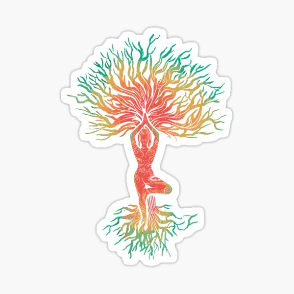 " woman doing yoga Sticker" Sticker by ILTS | Redbubble