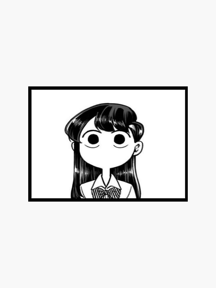 "Small Komi-san cute eyes manga" Sticker for Sale by franhersch | Redbubble