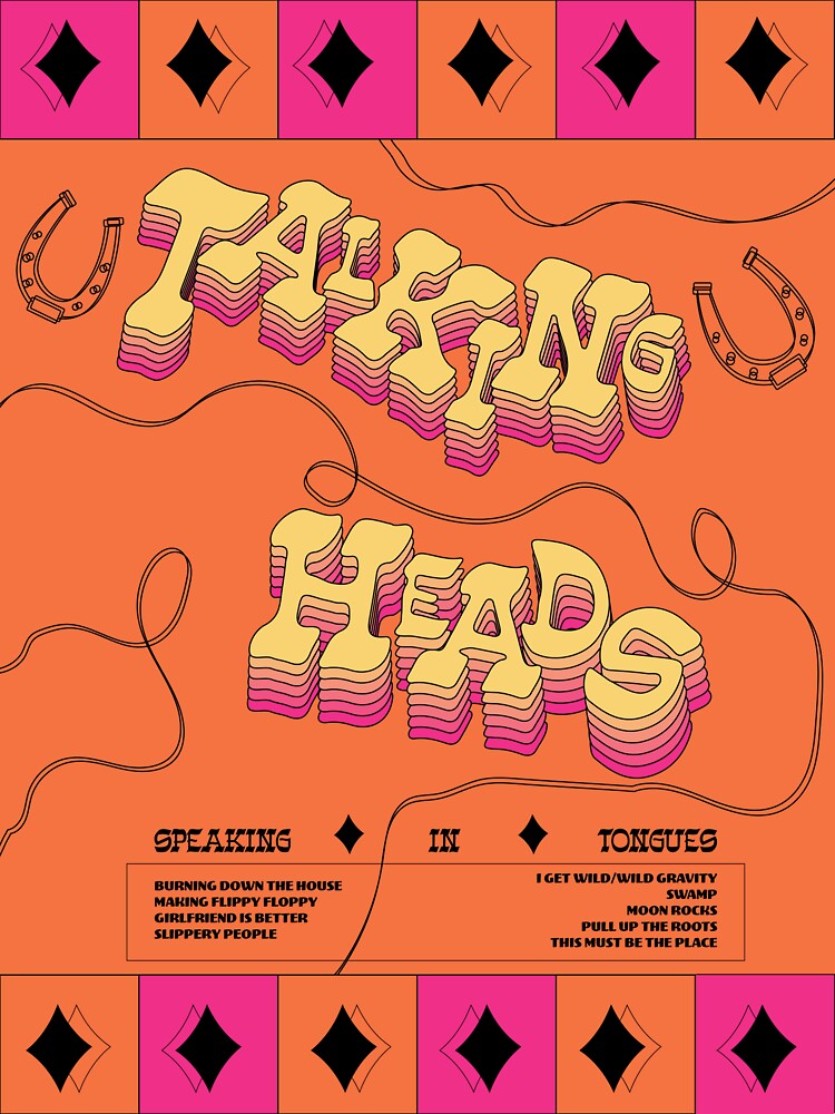 "Talking Heads Album Poster" Sticker by mvuhls | Redbubble