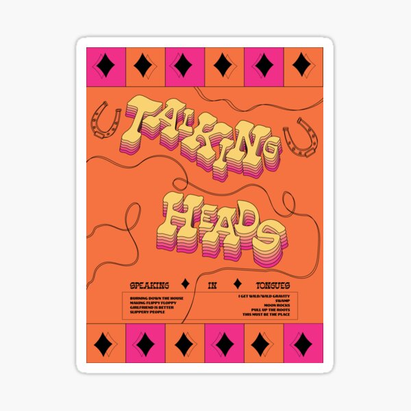 "Talking Heads Album Poster" Sticker by mvuhls | Redbubble