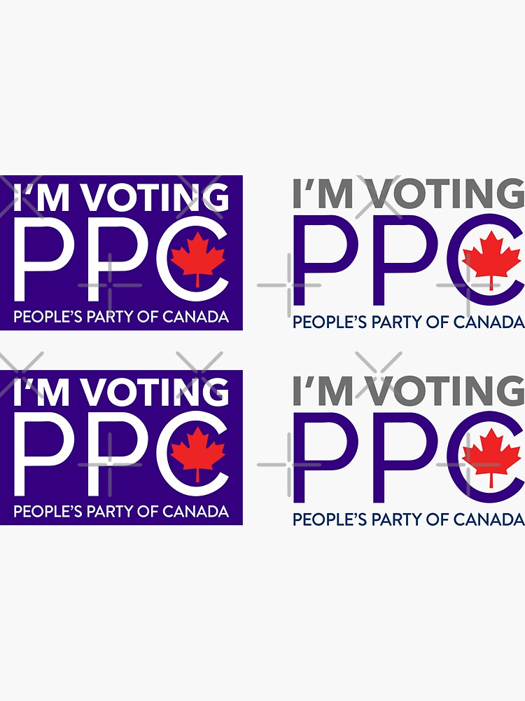 "People's Party of Canada logo PPC I'm voting Maxime Bernier # ...