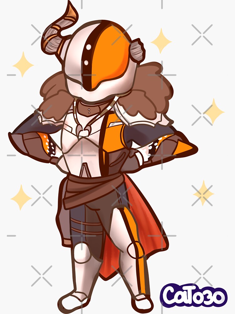 "Lord Shaxx Chibi" Sticker for Sale by CAT-o3o | Redbubble