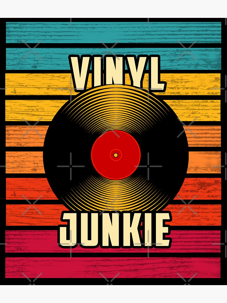 "Vinyl Junkie - Retro Music Lover - Record Players " Sticker by ...