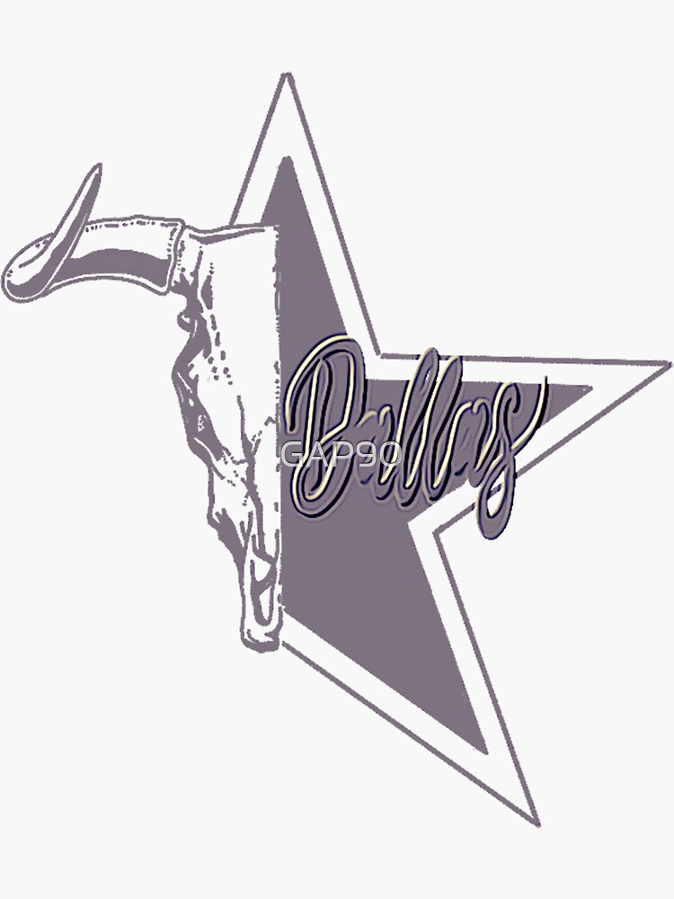 "Dallas bull and star" Sticker by GAP90 | Redbubble