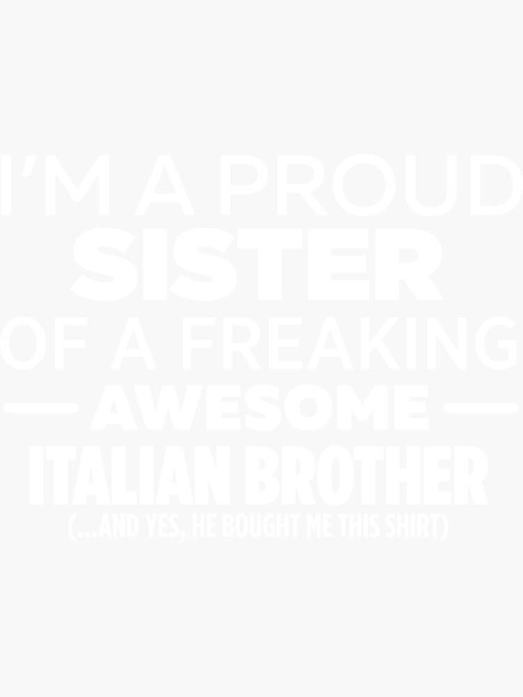 " Italian Brother" Sticker for Sale by AlwaysAwesome | Redbubble