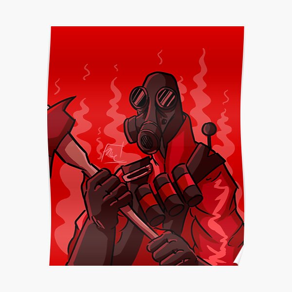 "RED Pyro" Poster for Sale by NancyCowlesArt | Redbubble