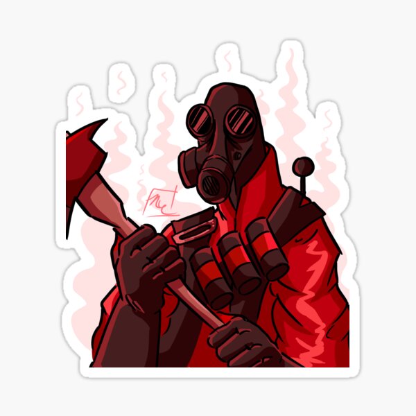 "RED Pyro" Sticker for Sale by NancyCowlesArt | Redbubble