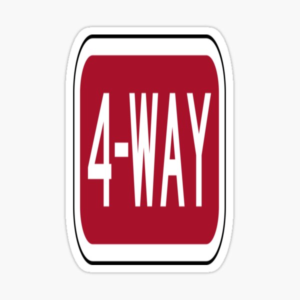 "4-Way Sign" Sticker by SylaiseBlessing | Redbubble