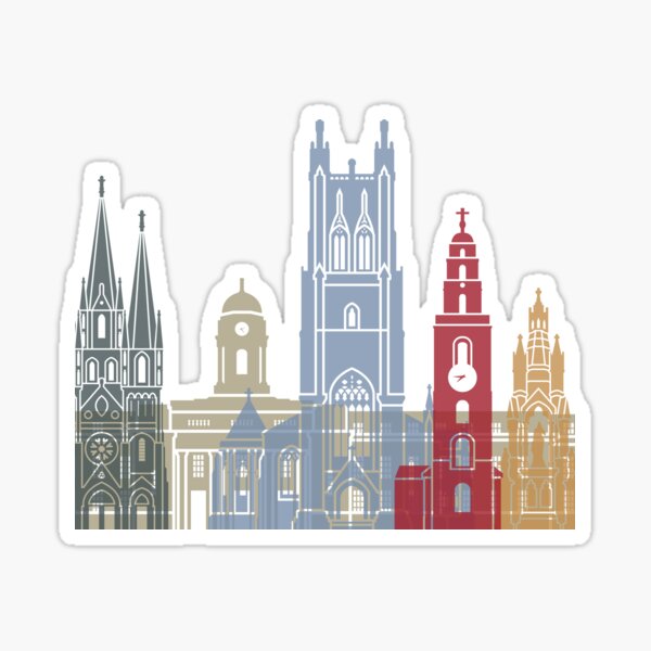 "Cork skyline poster" Sticker for Sale by paulrommer | Redbubble