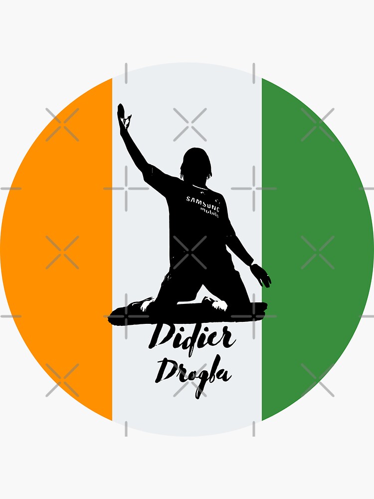"Didier Drogba ivory coast" Sticker by ImperialRose | Redbubble