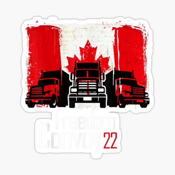 "Canada Freedom Convoy 2022 Canadian Truckers Support flag " Sticker ...