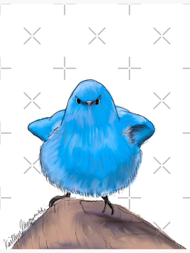 "Angry Blue Bird" Sticker for Sale by KaitLouise | Redbubble
