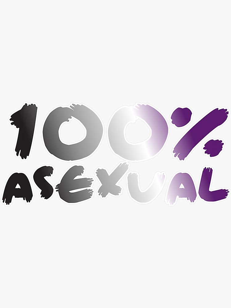 "100 asexual ace pride flag proud lgbtq cool lgbt ally " Sticker by ...