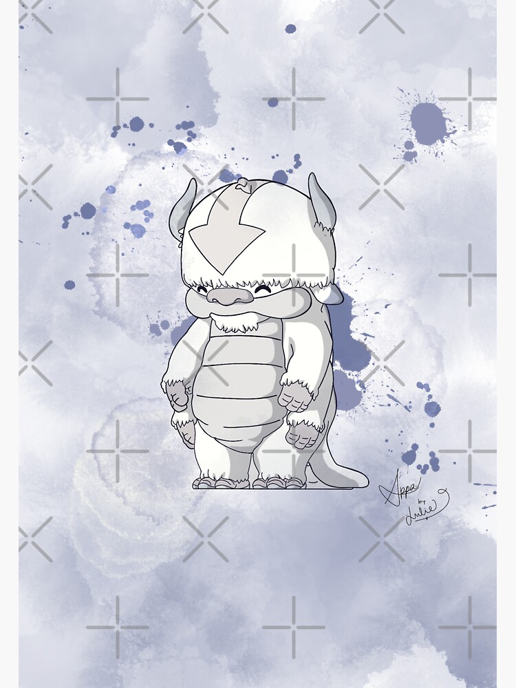 "Cute Appa Print Watercolor Aesthetic Avatar" Sticker for Sale by ...