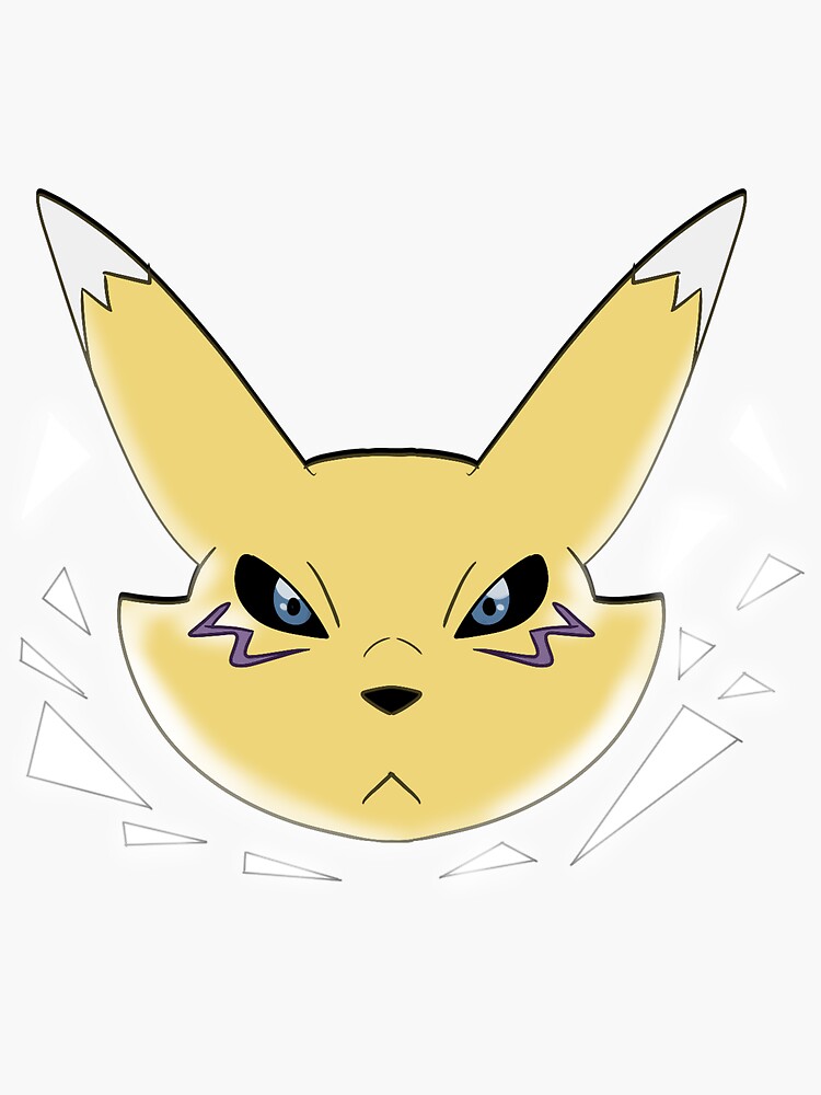 "Renamon Diamond Storm Headshot" Sticker by hellanhellan | Redbubble