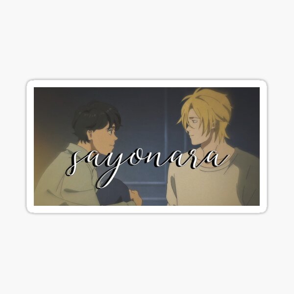 "sayonara banana fish sticker" Sticker for Sale by mateatiff | Redbubble