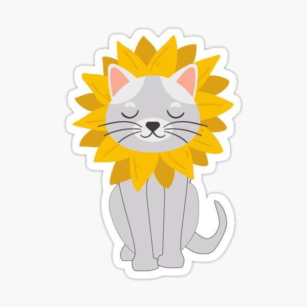"You Are My Sunshine Cat Sunflower" Sticker for Sale by Lil-Tee-Shop ...