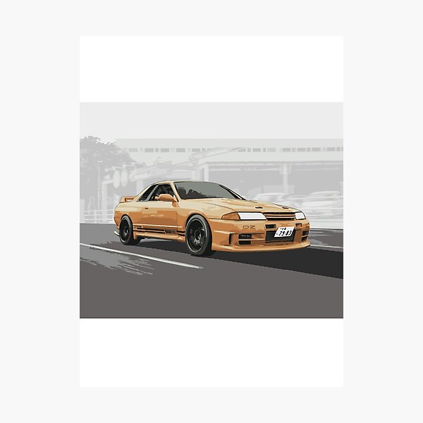 Lámina fotográfica «JDM Car r32 GTR sMOKEY Nagata modificado 650R top ...