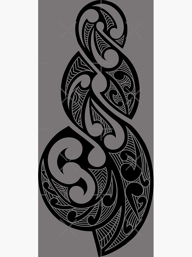"Pikorua Maori Carving Triple Twist" Art Print by Kiwidom | Redbubble