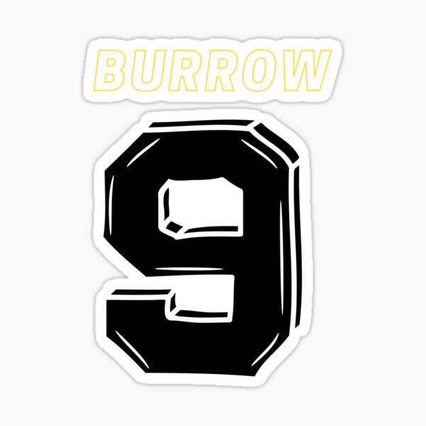 "9 BURROW JERSEY , bengals" Sticker for Sale by sana32 | Redbubble