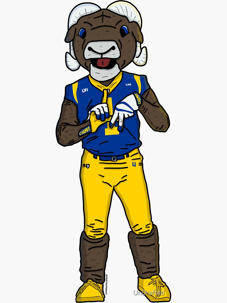 "Rampage - Champs - Los Angeles Rams" Sticker for Sale by UnDrafted ...